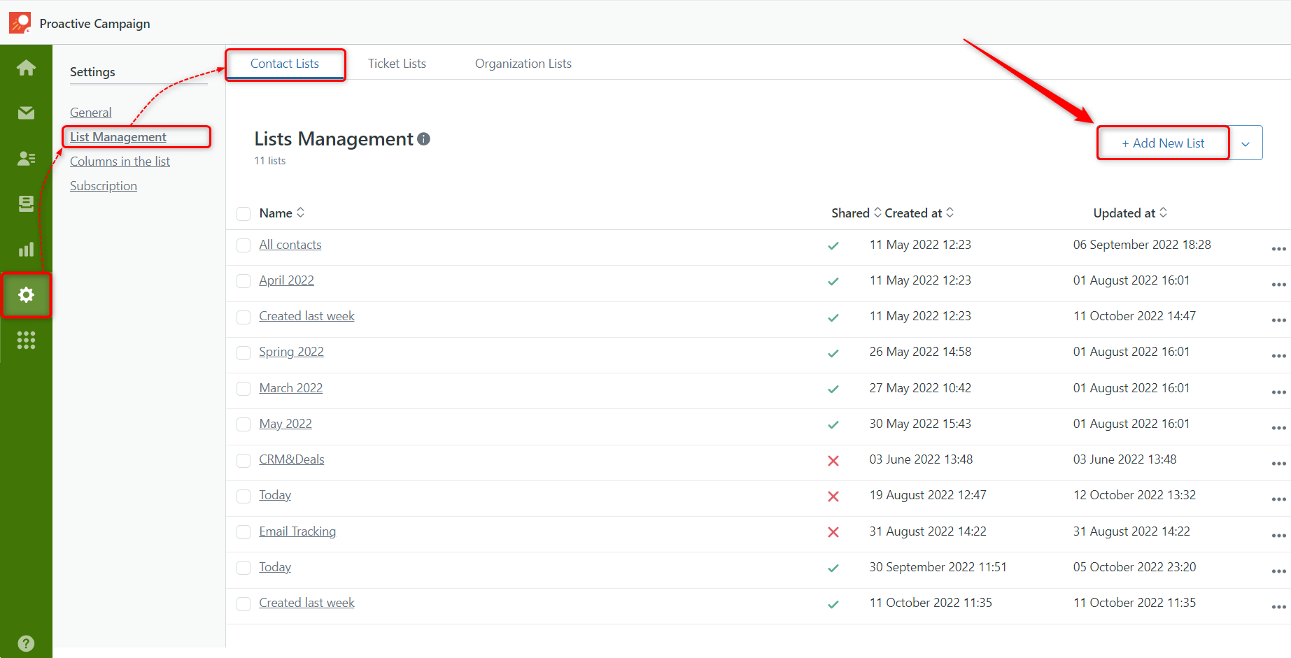 How to create a list filtered by Organizations - GrowthDot