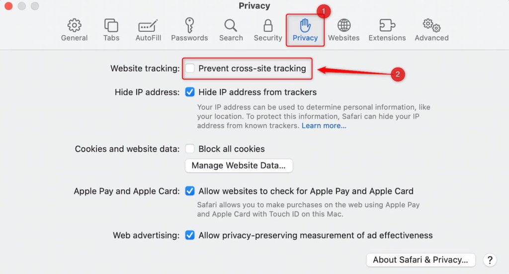 I see Failed to read the 'localStorage' property from 'Window' error while using Email Tracking ...