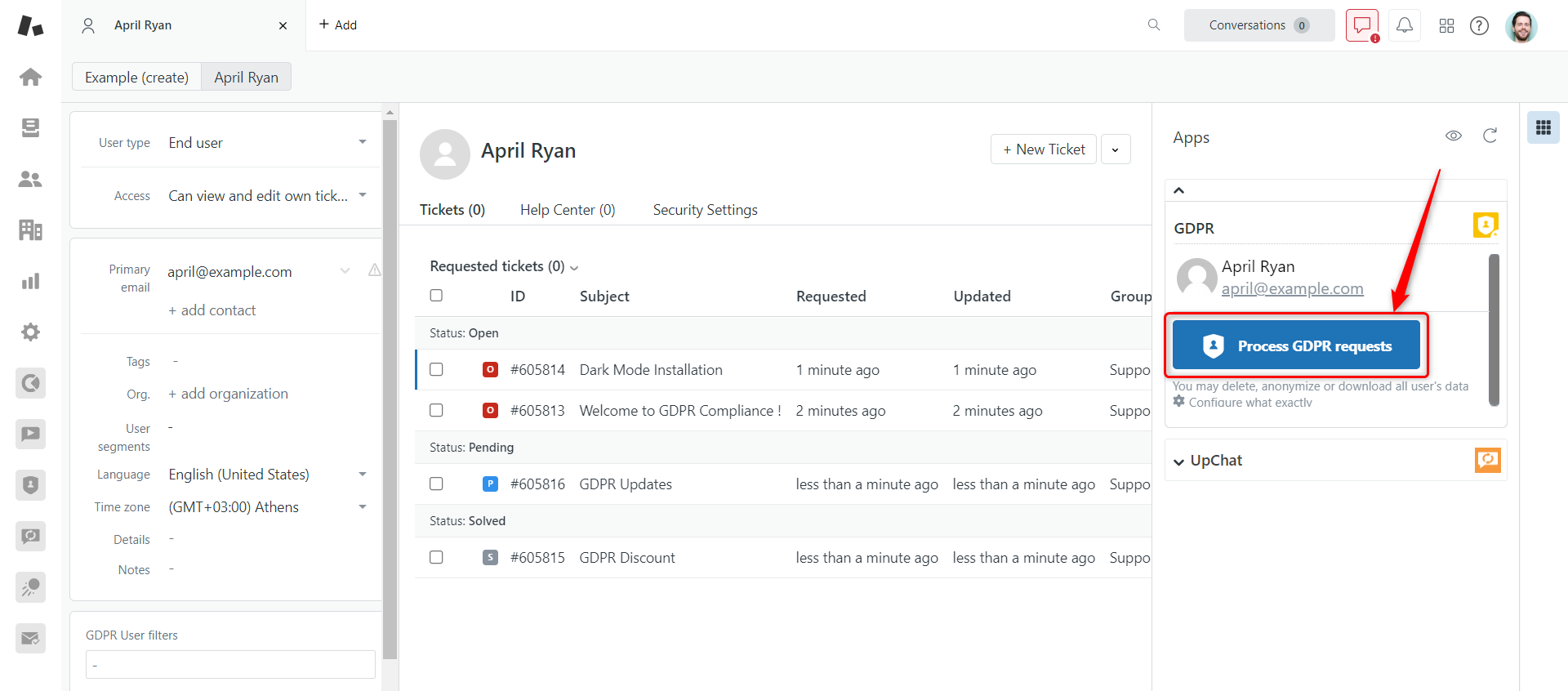 How to delete data in GDPR Compliance for Zendesk - GrowthDot