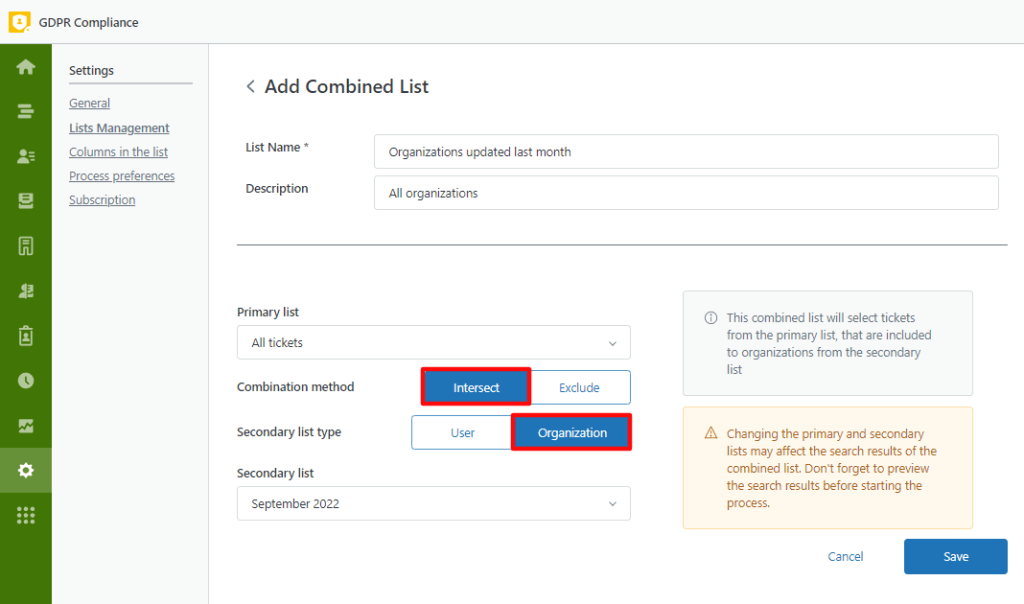 How to Use Combined lists - GrowthDot