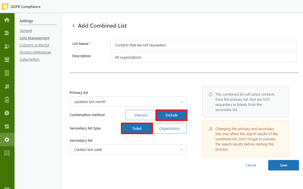 How to Use Combined lists - GrowthDot