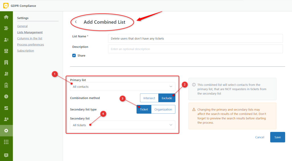How to Use Combined lists - GrowthDot