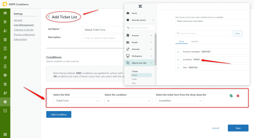 How to Use Combined lists - GrowthDot