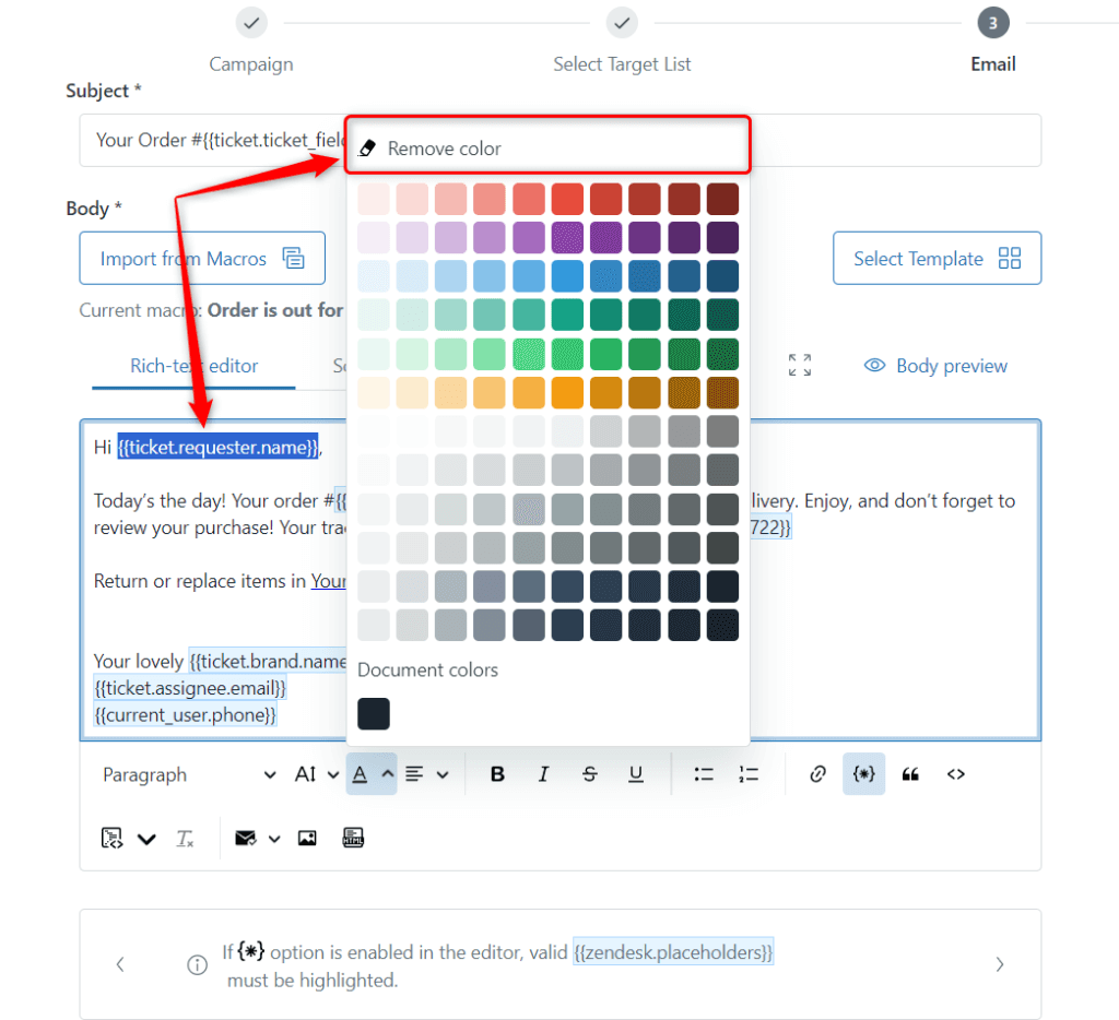 How to Import and Format Text with Placeholders in Proactive Campaigns ...