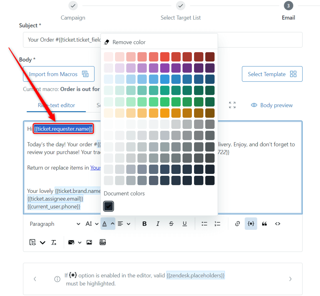 How to Import and Format Text with Placeholders in Proactive Campaigns ...