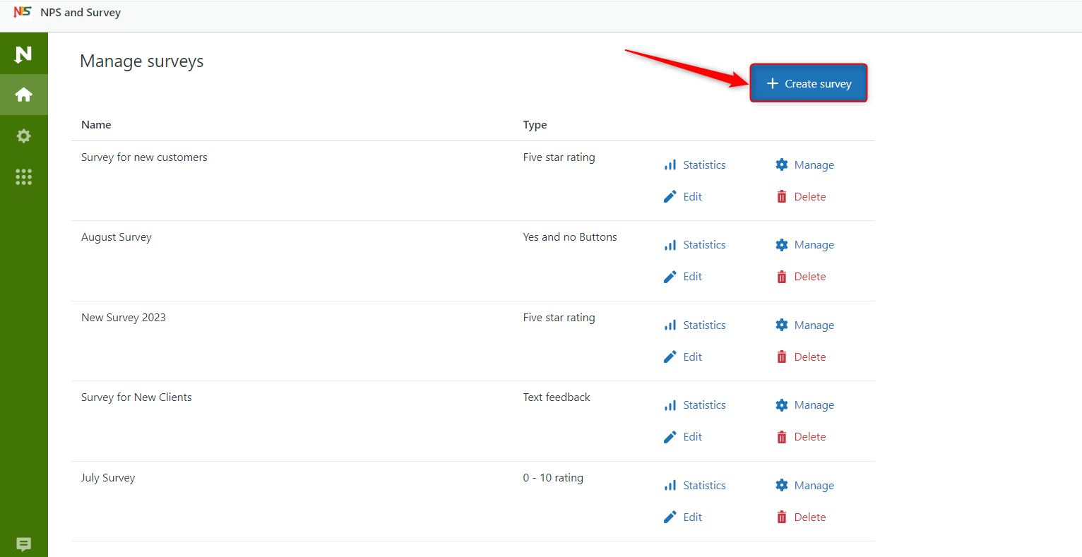 How to create a survey in NPS and Survey app - GrowthDot