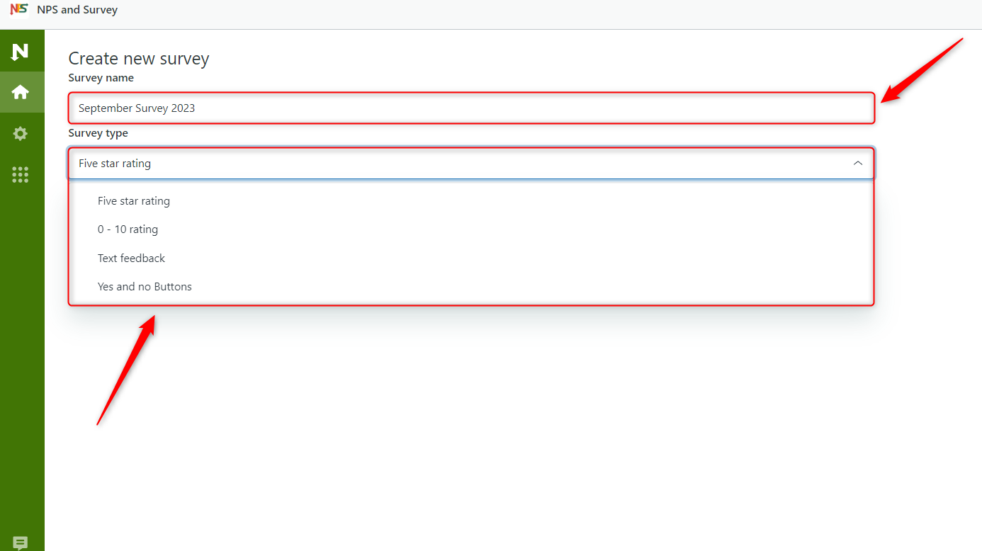 How to create a survey in NPS and Survey app - GrowthDot