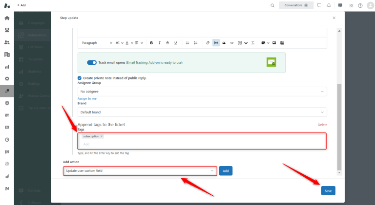 Can I Automatically Add an Internal Note to the Ticket in Bulk? - GrowthDot